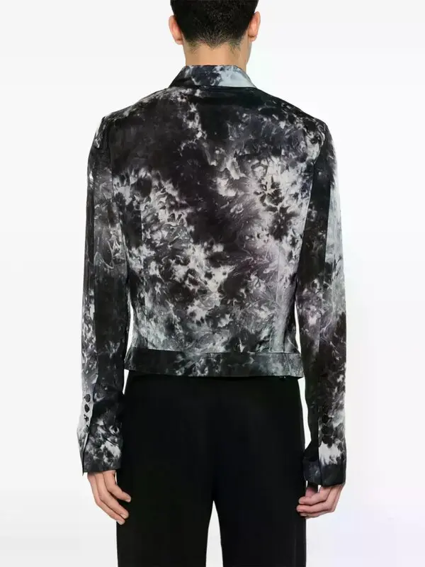 SAPIO Abstract Pattern Print Shirt Jacket