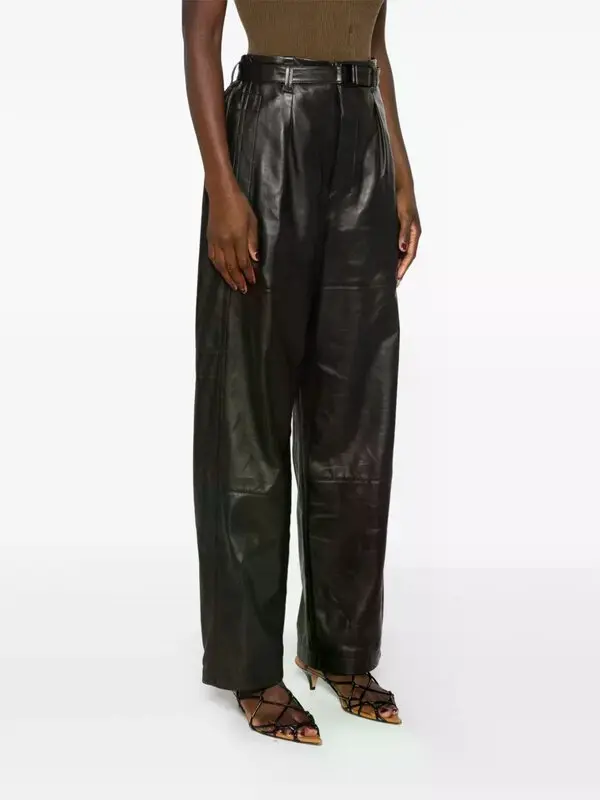 LEMAIRE Belted Lambskin Trousers