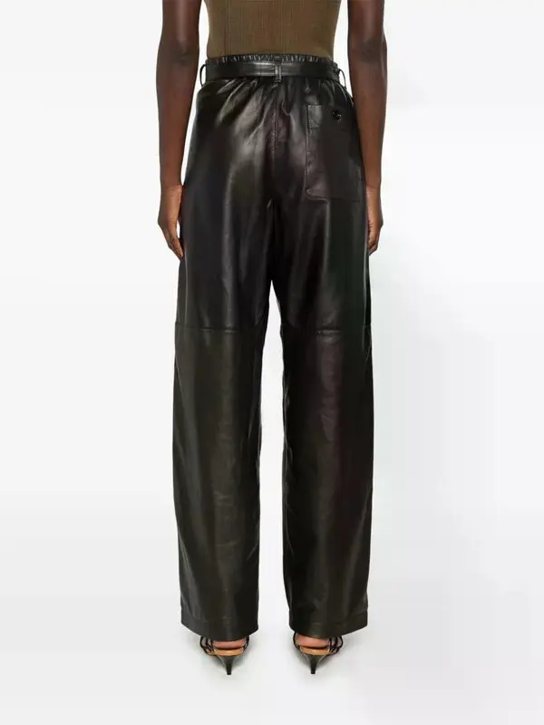 LEMAIRE Belted Lambskin Trousers