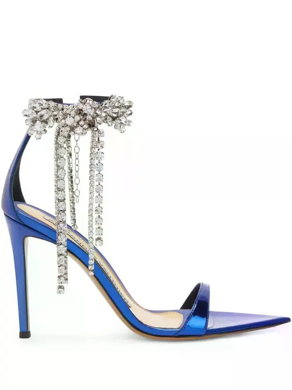 Alexandre Vauthier Embellished Stiletto Sandals - Blue