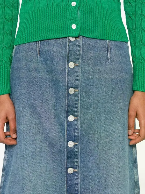Polo Ralph Lauren A-line Denim Midi Skirt