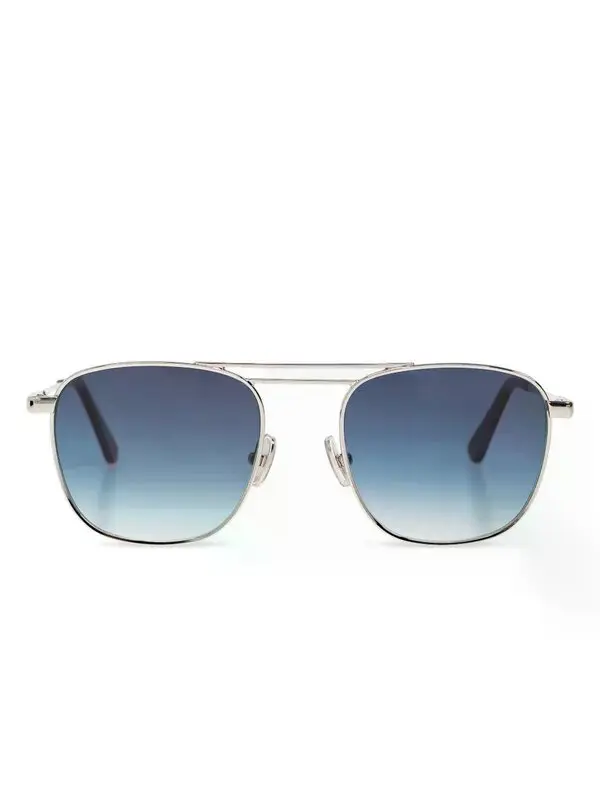GOLDEN GOOSE Pilot Frame Sunglasses With Tortoiseshell Temple Tips - Silver
