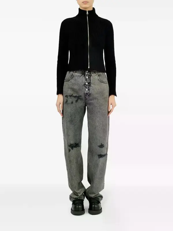 MAISON MARGIELA Ribbed Cotton Zip-up Cardigan
