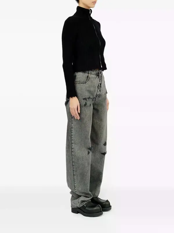 MAISON MARGIELA Ribbed Cotton Zip-up Cardigan