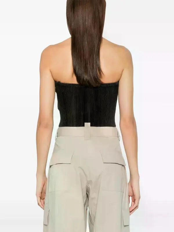DIESEL® Ribbed Square Neck Cut-out Top