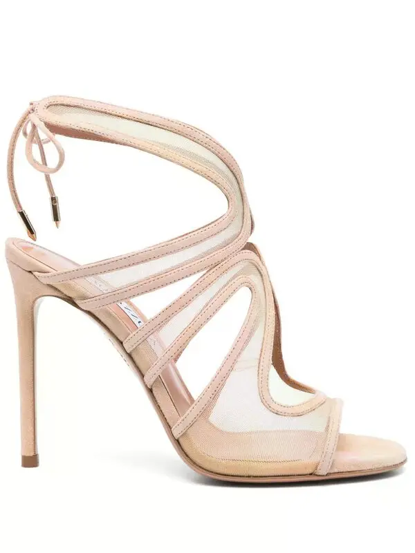 AQUAZZURA Cut-out Stiletto Sandals - Neutrals