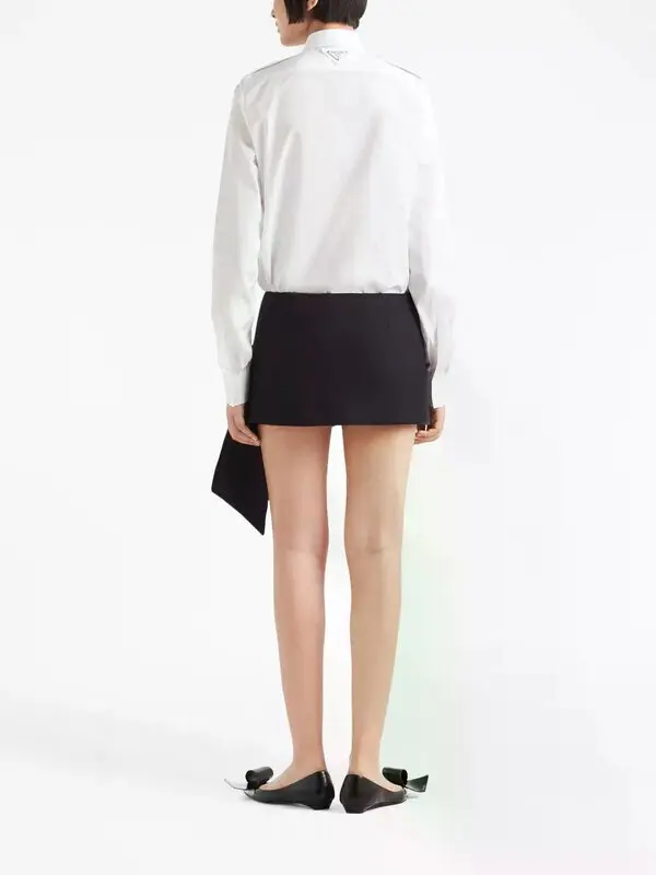 Prada Asymmetric Hem Mini Skirt
