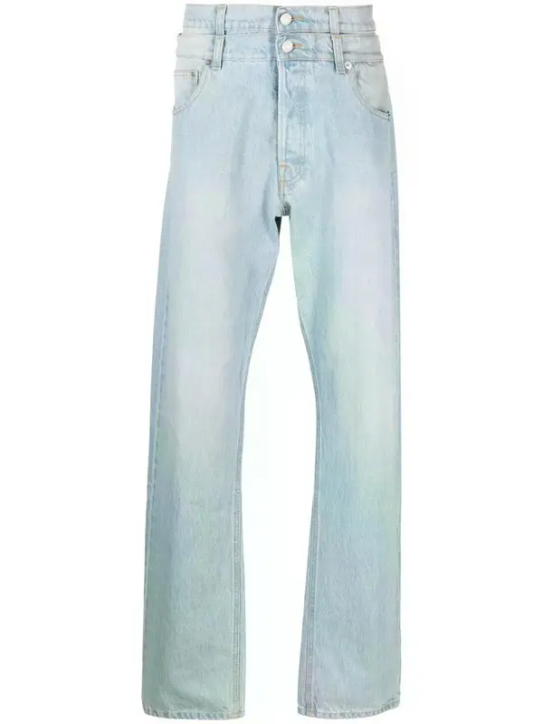 VTMNTS Double-layer Straight-leg Jeans - Blue