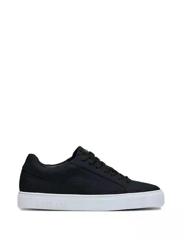HIDE&JACK Embossed Leather Sneakers - Black