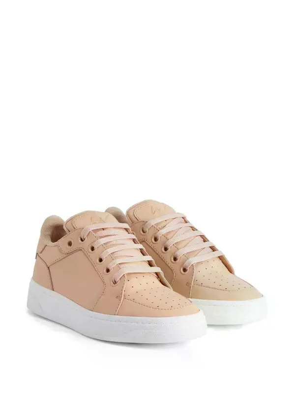 GIUSEPPE ZANOTTI Calf-leather Lace-up Sneakers - Neutrals