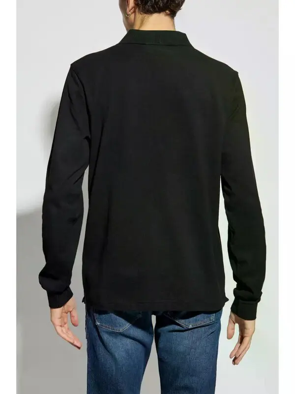 DIESEL® Logo-appliqué Long-sleeved Polo Shirt