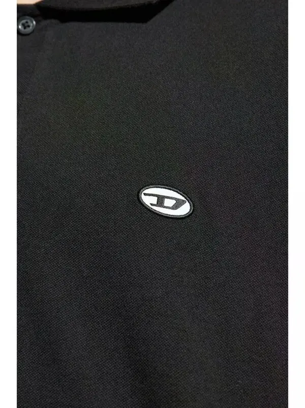 DIESEL® Logo-appliqué Long-sleeved Polo Shirt