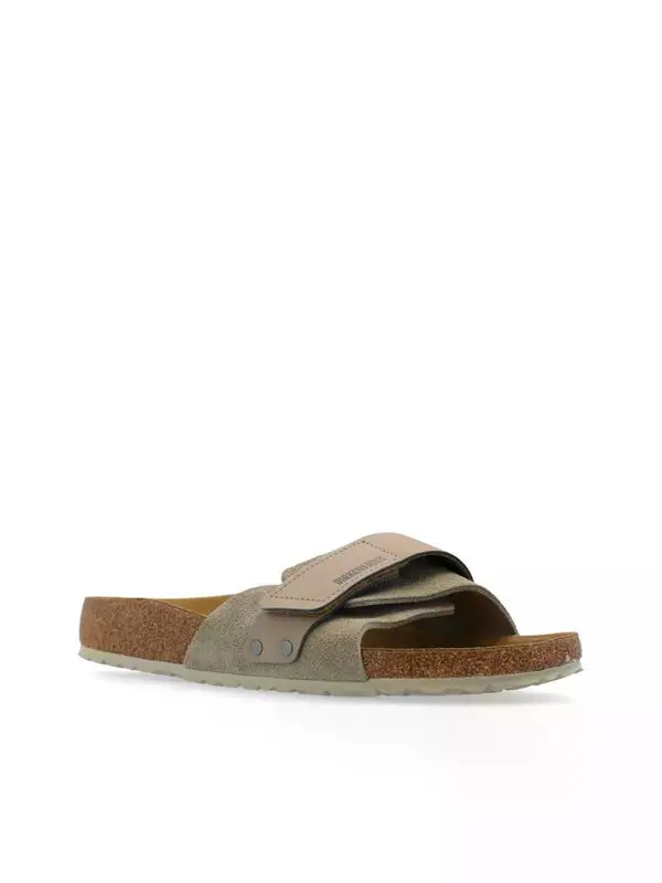 BIRKENSTOCK Taupe Calf Suede Touch-strap Sandals - Neutrals