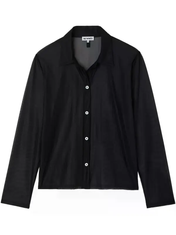 Sunnei Sheer Tulle Shirt - Black