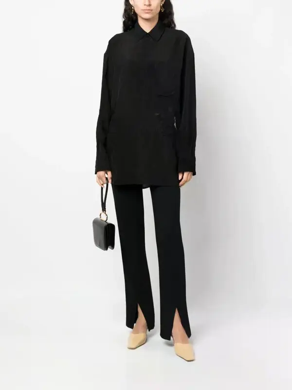 Gauchère Lace-appliqué Satin Shirt