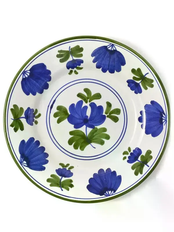 CABANA Blossom Ceramic Dessert Plate - Blue