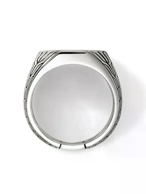 John Hardy Sterling Onyx Signet Ring