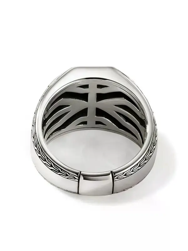 John Hardy Sterling Onyx Signet Ring