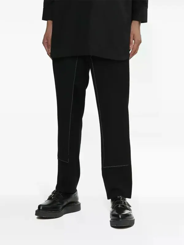 Comme Des Garçons Decorative Stitch Straight-leg Trousers