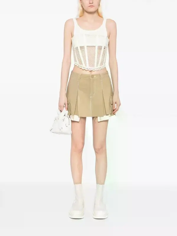 MUSIUM DIV. Pleated Cargo Skort - Neutrals