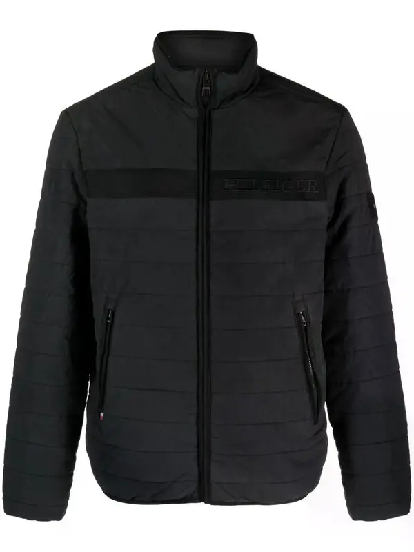 Tommy Hilfiger Padded Jacket With Embroidered Logo - Black