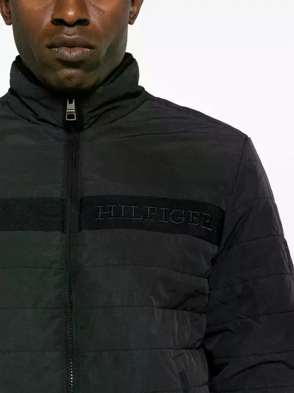 Tommy Hilfiger Padded Jacket With Embroidered Logo - Black