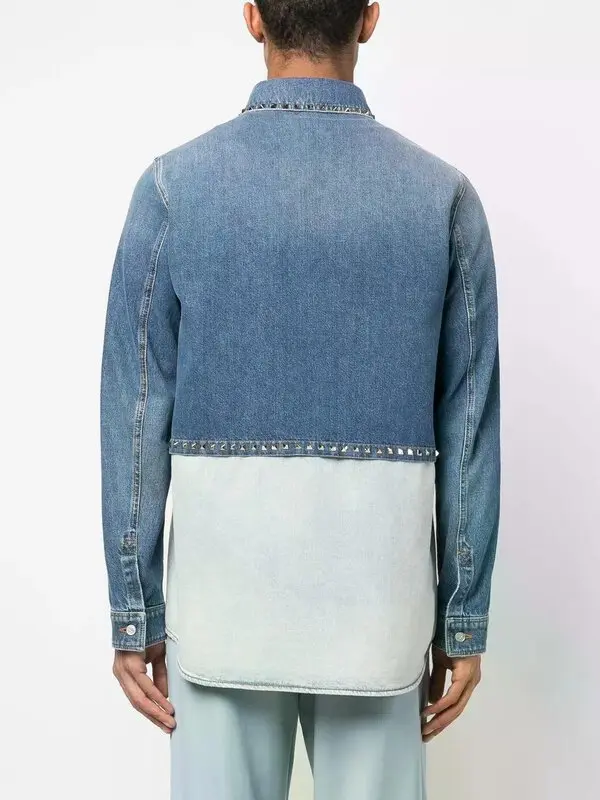 Valentino Garavani Rockstud Layer-design Denim Shirt