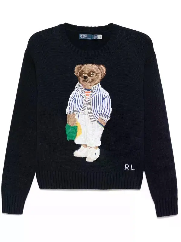 Polo Ralph Lauren Polo Bear Cotton Sweater - Blue