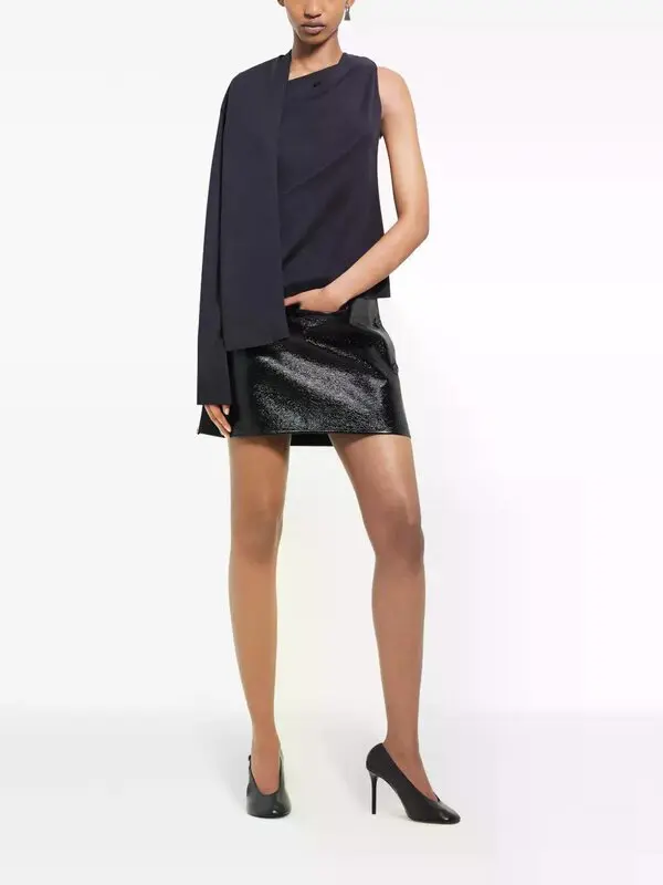 COURREGES Oblique Vinyl Mini Skirt