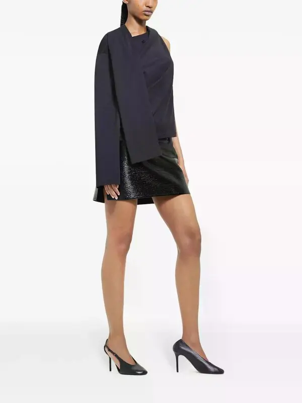 COURREGES Oblique Vinyl Mini Skirt