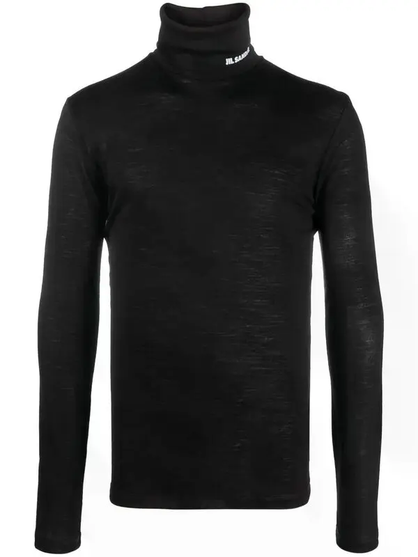 JIL SANDER Logo-print Roll-neck Jumper