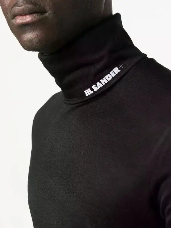 JIL SANDER Logo-print Roll-neck Jumper