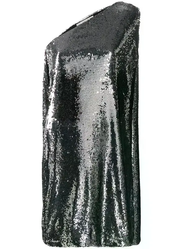 Stella McCartney Sequined One-shoulder Dress - Silver