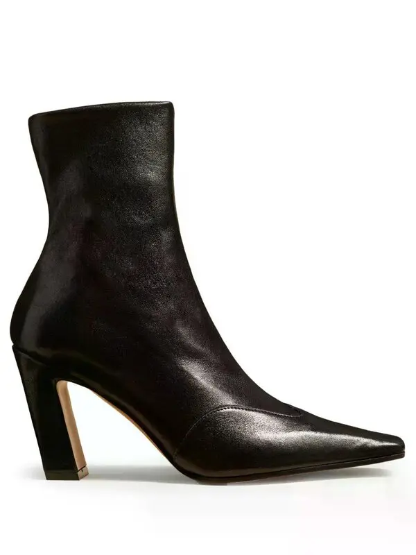 Khaite The Nevada Leather Ankle Boots