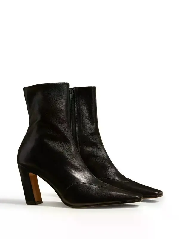 Khaite The Nevada Leather Ankle Boots