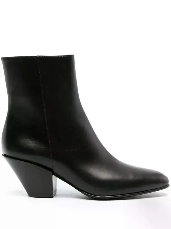 Roberto Festa Allyk 70mm Leather Ankle Boots - Black