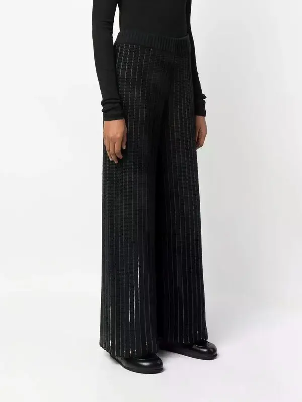 Fabiana Filippi Wide-leg Ribbed Knit Trousers