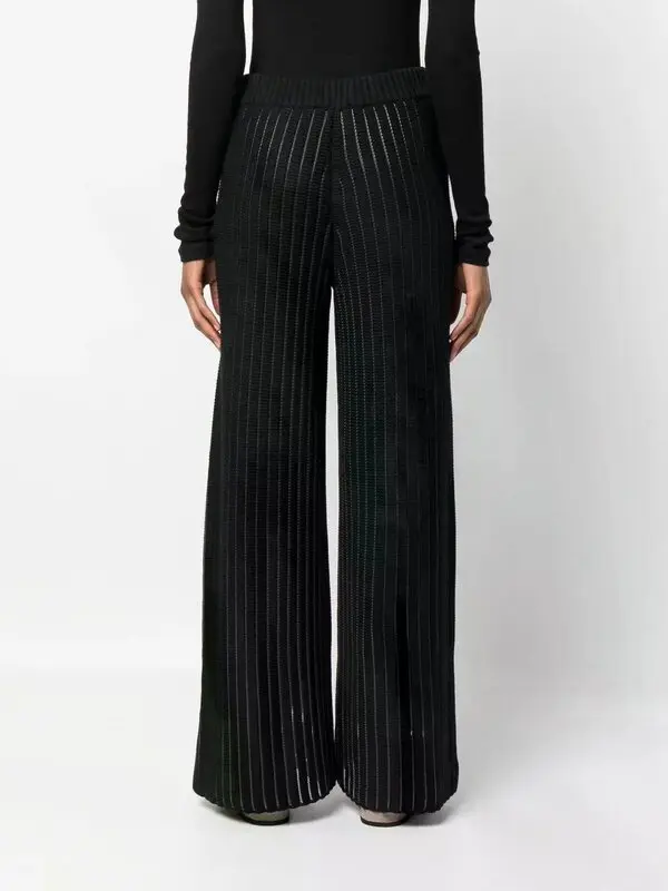 Fabiana Filippi Wide-leg Ribbed Knit Trousers
