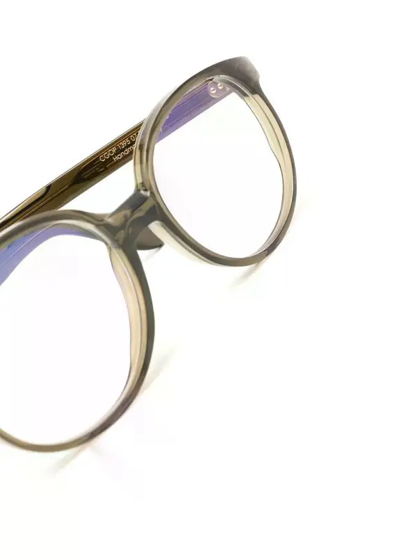 CUTLER & GROSS Translucent-design Round-frame Glasses