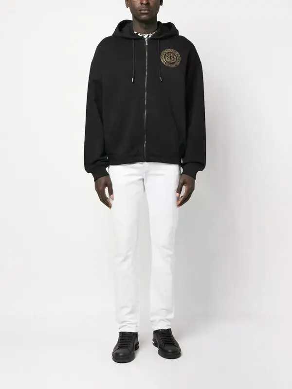 Just Cavalli Logo Print Cotton Hoodie