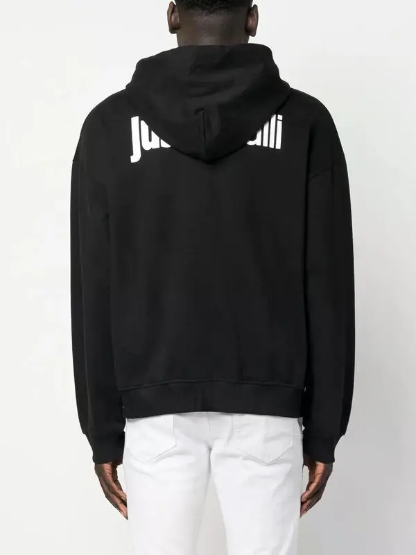 Just Cavalli Logo Print Cotton Hoodie