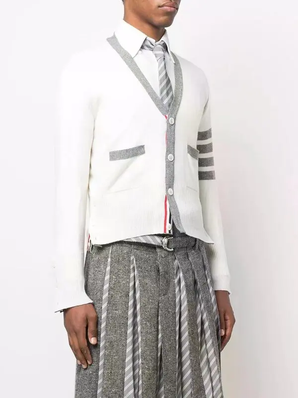 Thom Browne 4-bar Stripe Cashmere Cardigan