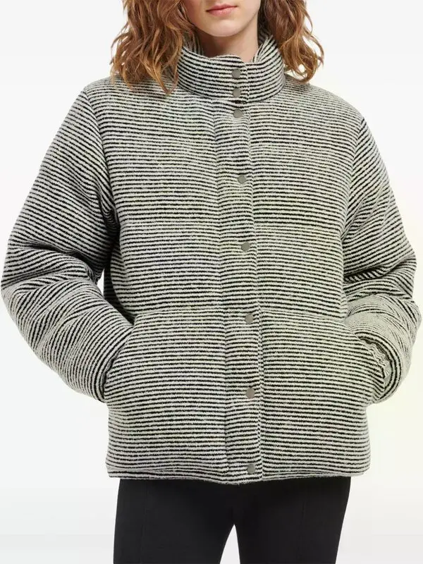 BARRIE Striped Cashmere-blend Puffer Jacket