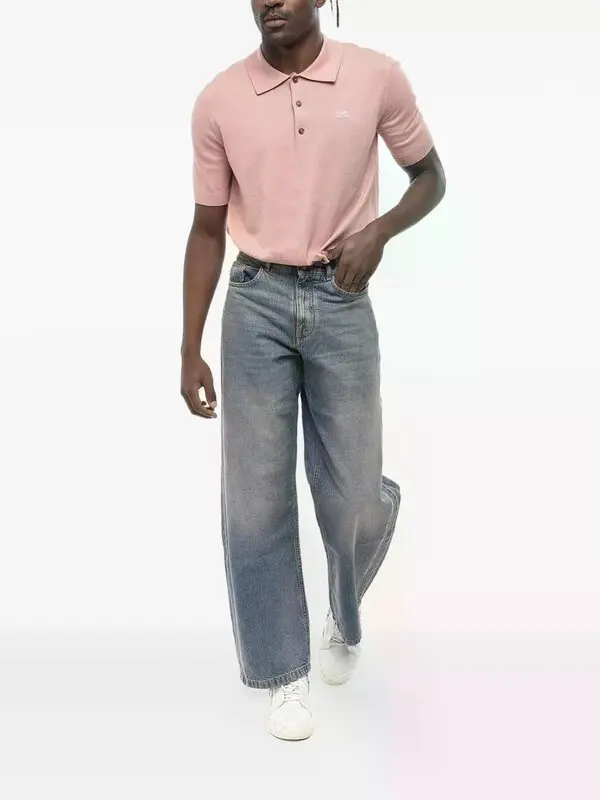 Palm Angels Curved Logo Loose-fit Jeans - Blue