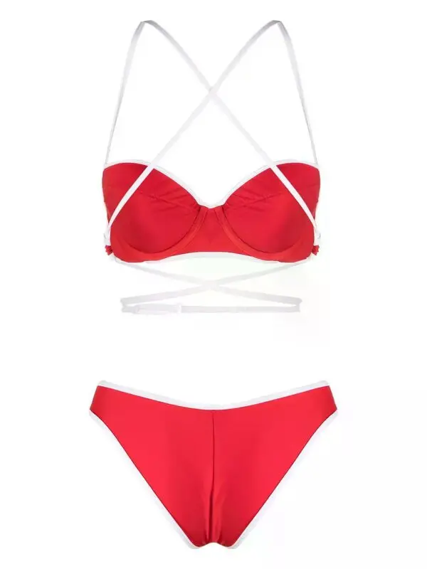 NOIRE SWIMWEAR Balconette Bikini Set - Red