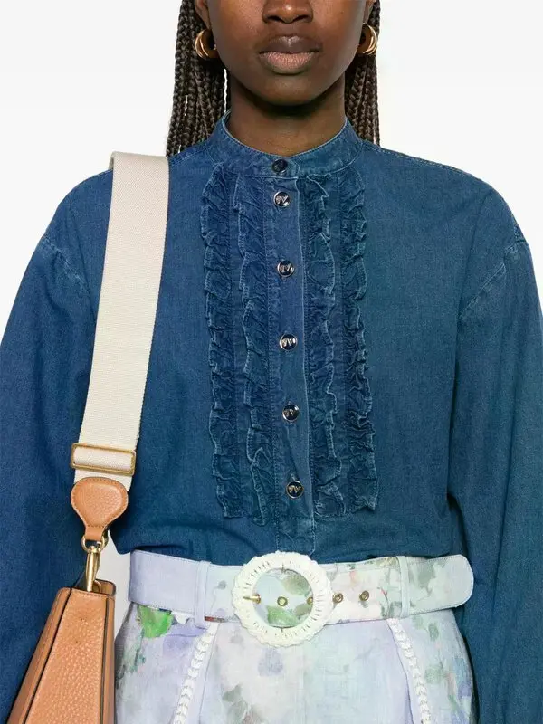 Valentino Garavani Ruffled Detail Shirt - Blue
