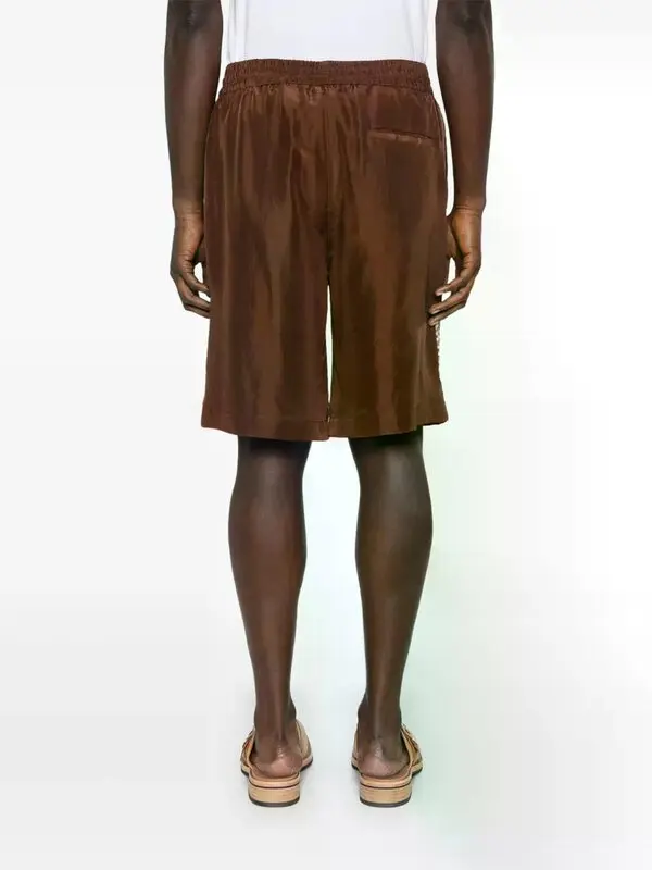 FENG CHEN WANG Graphic Print Shorts With Elasticated Waistband