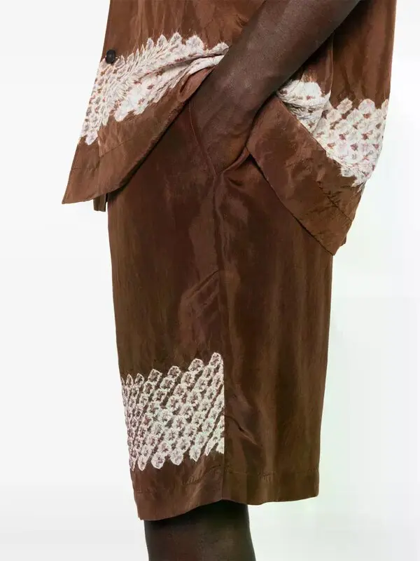 FENG CHEN WANG Graphic Print Shorts With Elasticated Waistband