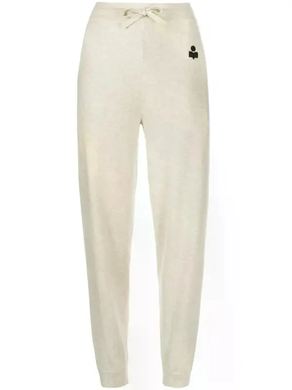 MARANT ETOILE Drawstring Knitted Trousers - Neutrals