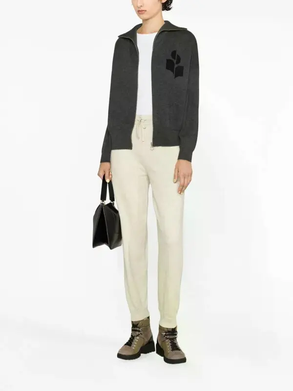 MARANT ETOILE Drawstring Knitted Trousers - Neutrals